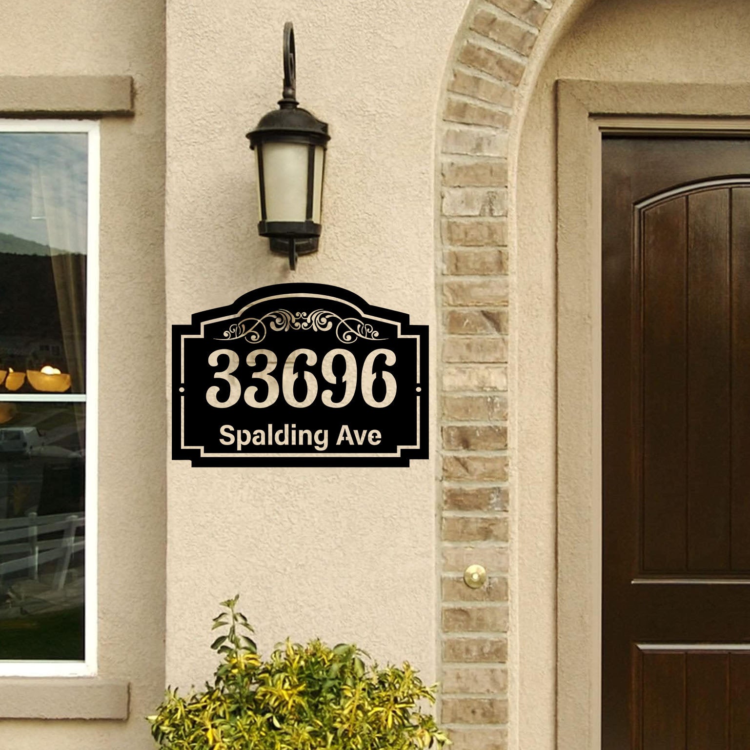 Personalized Metal Address Sign, Custom House Number Sign, Address Met ...