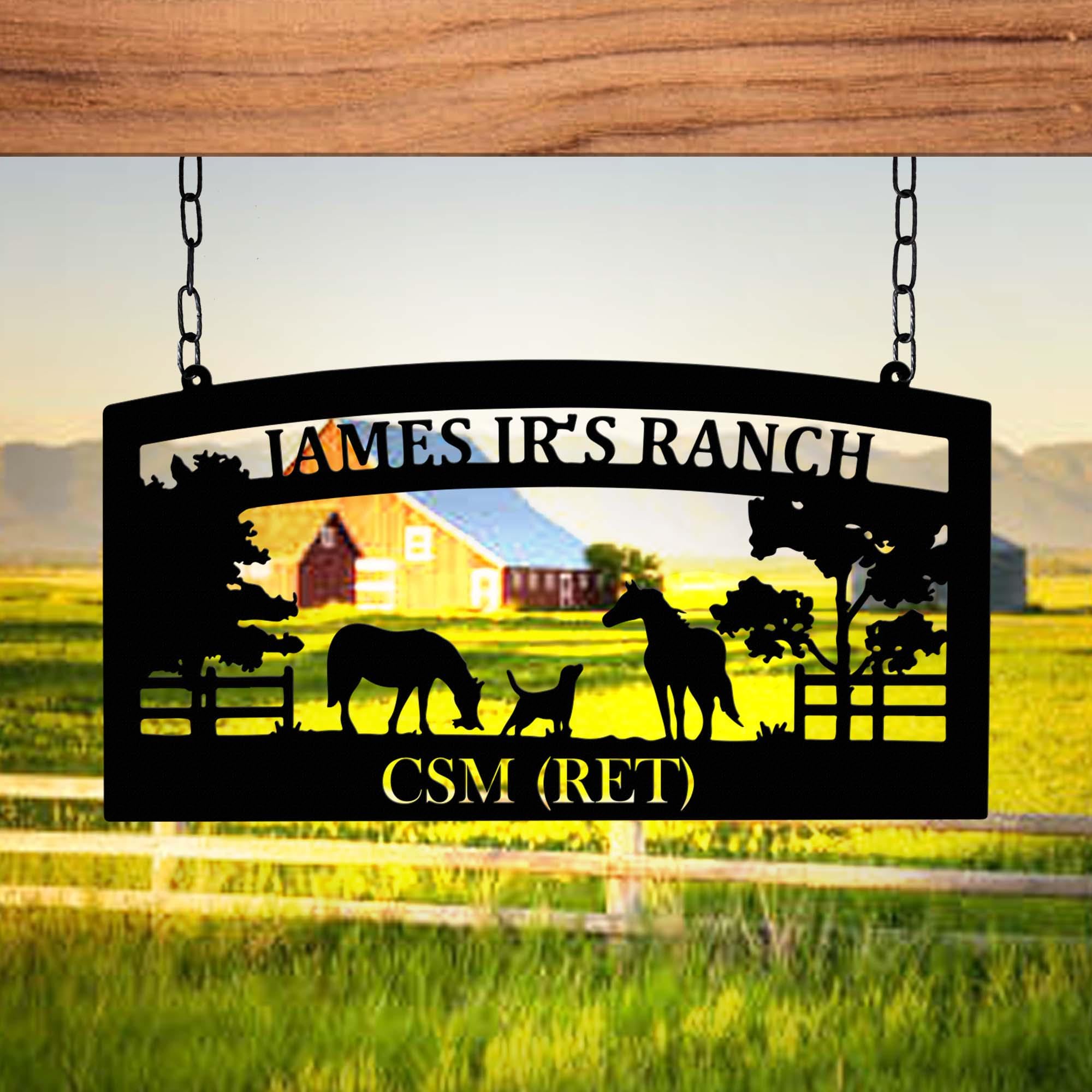 Personalized Farmhouse Metal Sign, Custom Farm Metal Sign, Animal Farm ...