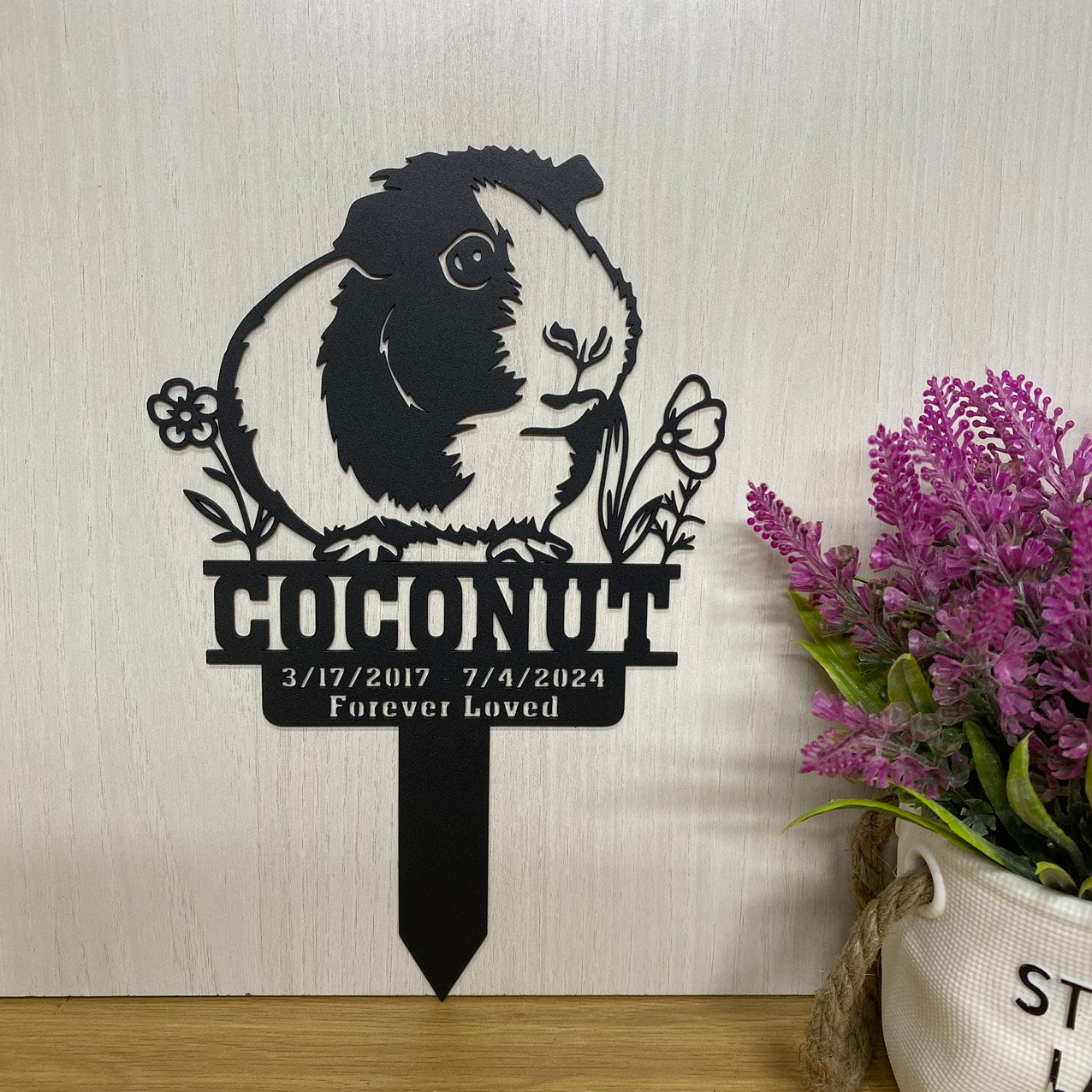 Custom Guinea Pig Memorial Garden Stakes, Metal Guinea Pig Remembrance ...